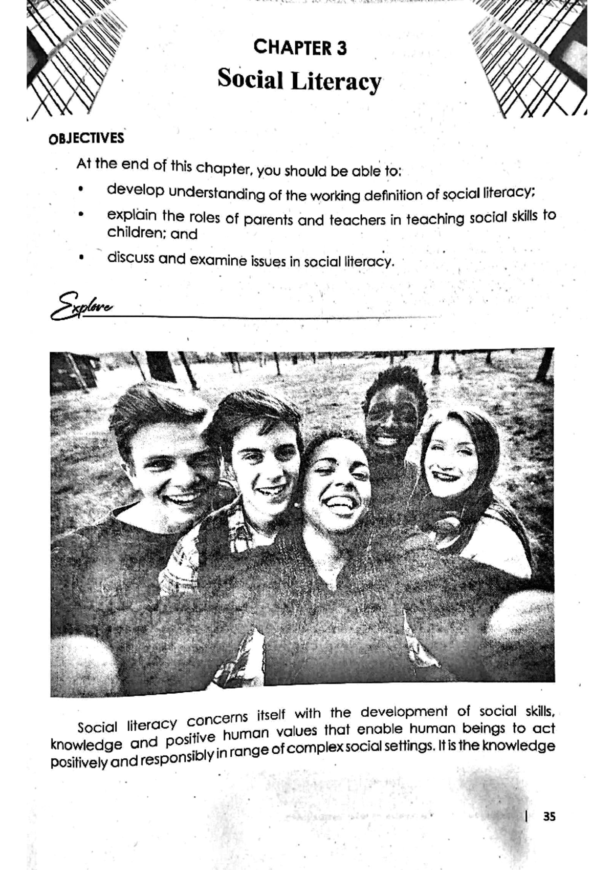 CHAPTER 3: Understanding Social Literacy and Its Importance - Studocu