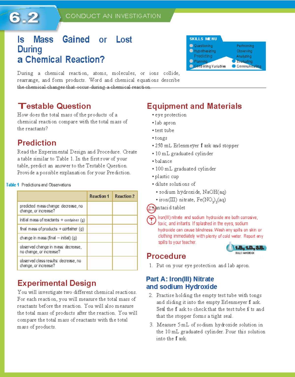 Conservation of Mass Law Lab: Investigating Chemical Reactions - Studocu