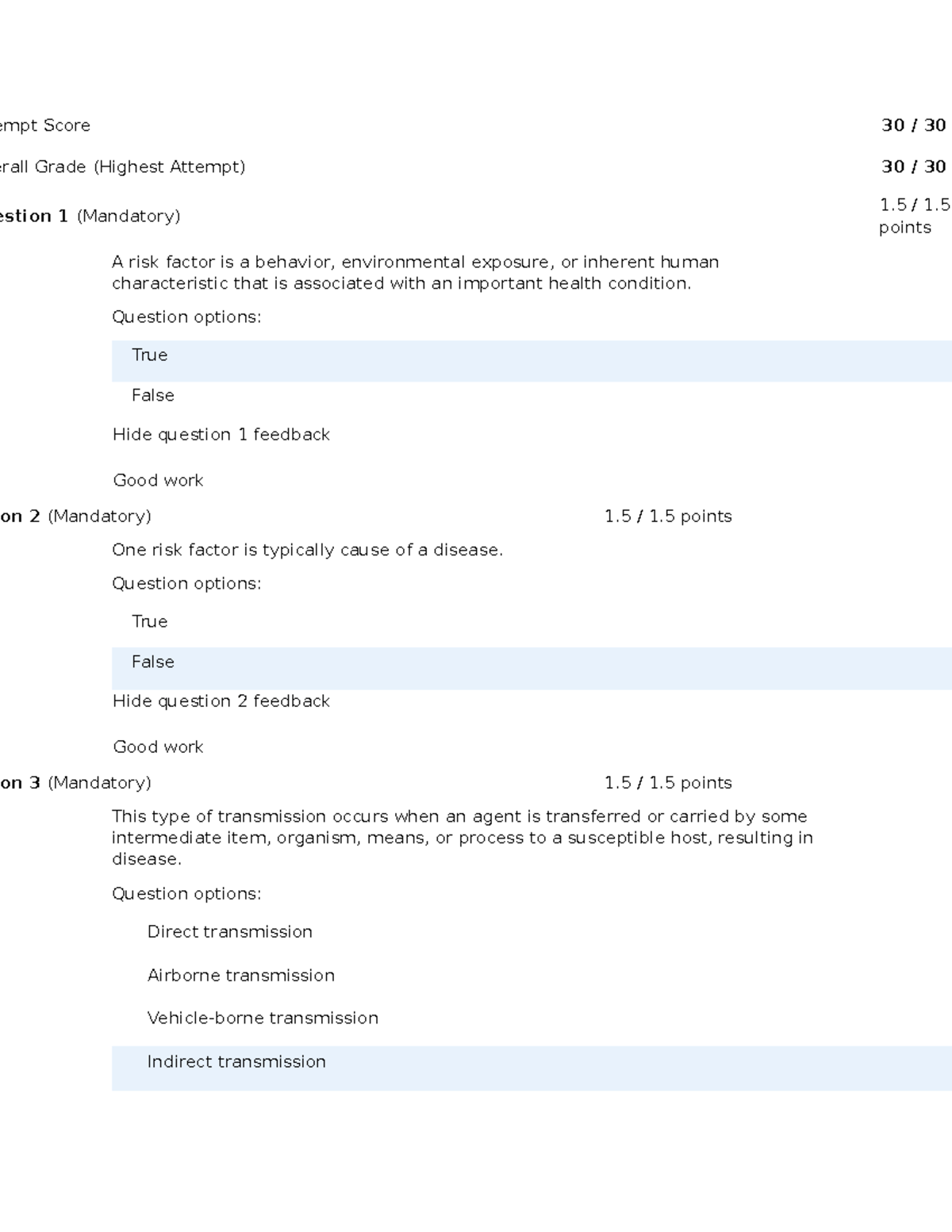 2-2 Quiz: Key Concepts of Epidemiological Principles and Risk Factors ...