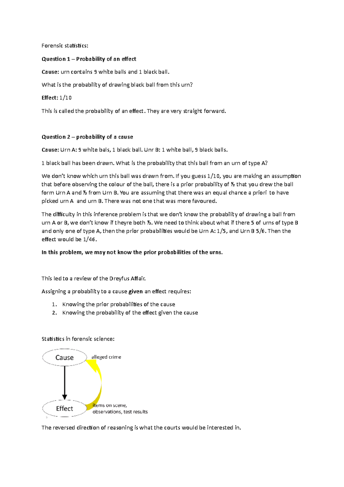 Lecture 1 Notes - Intro to Forensic Statistics and Probability Laws ...