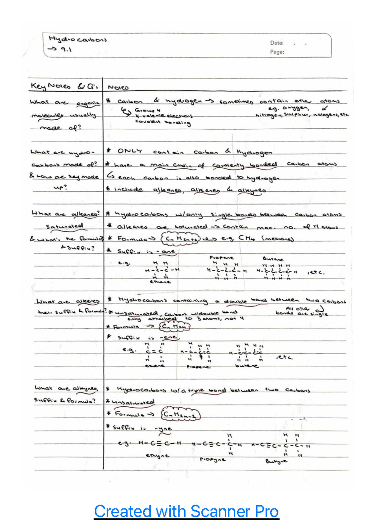 Chemistry Unit 4 Notes: Hydrocarbons and Reactions - Studocu