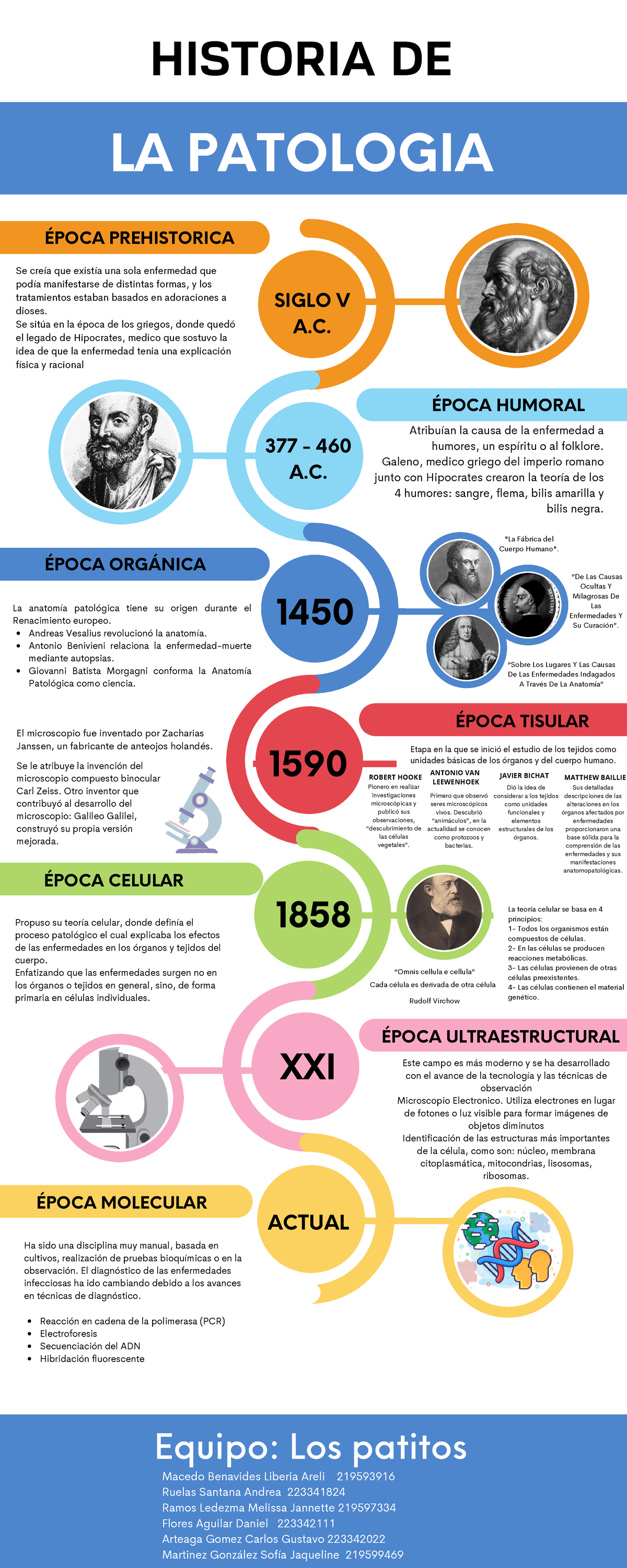 Infografía: Línea del Tiempo en Patología Histórica y Avances - Studocu