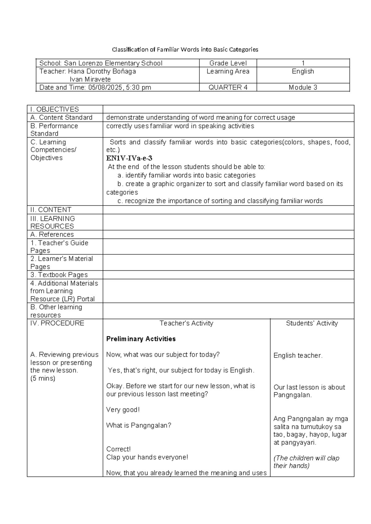 Deped Semi Detailed Lesson Plan Sle Pdf Free - Infoupdate.org