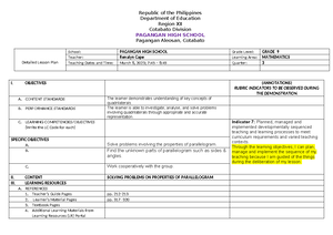 DLP with annotation COT 2 - 4th Quarter - Junior High School Detailed ...