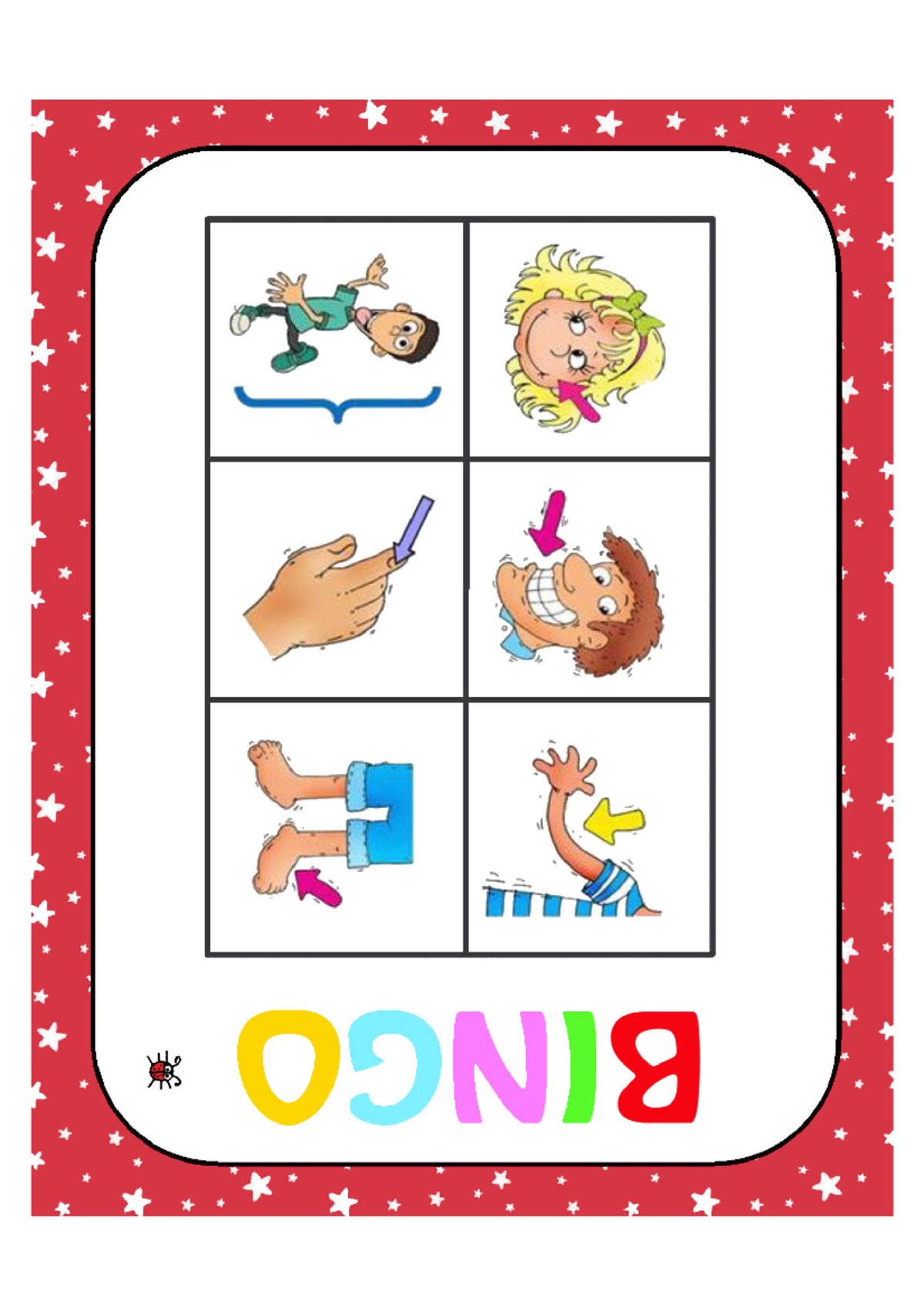 Bingo cuerpo humano - actividades niños ed. básica - Lenguaje - Com ...