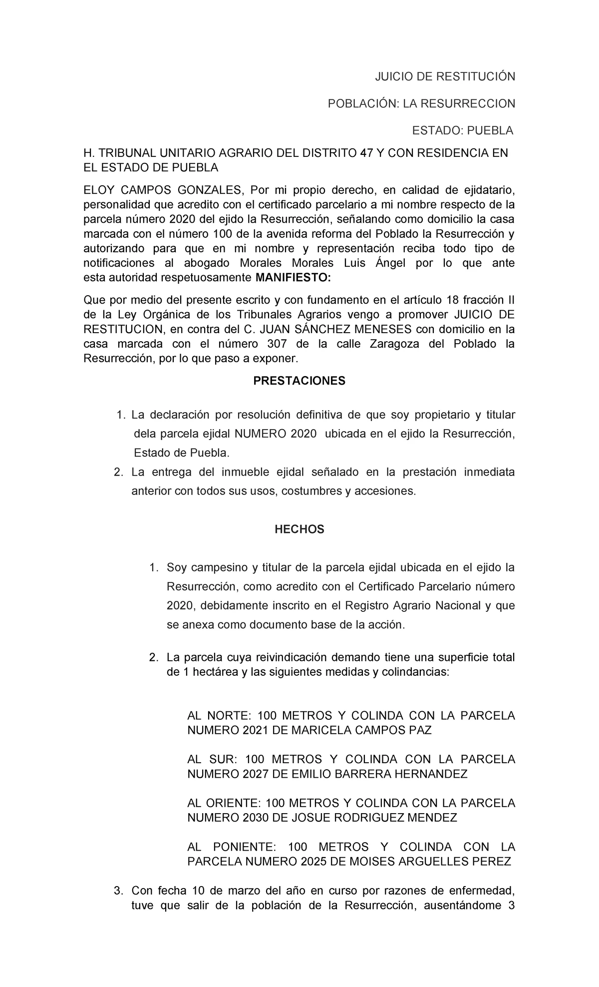 Escrito de Agravios de Eliut Pérez Sánchez - Juicio de Amparo Indirecto ...