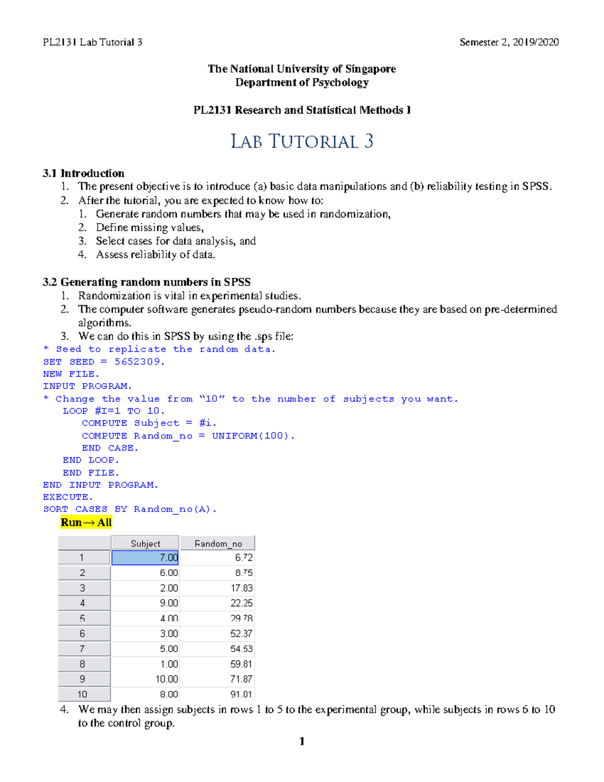 PL2131 Lab Tutorial 3 Handout - The National University of Singapore ...