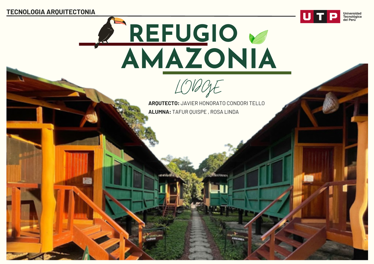 ECO Lodge Amazonia: Diseño y Sostenibilidad en el Refugio - Studocu