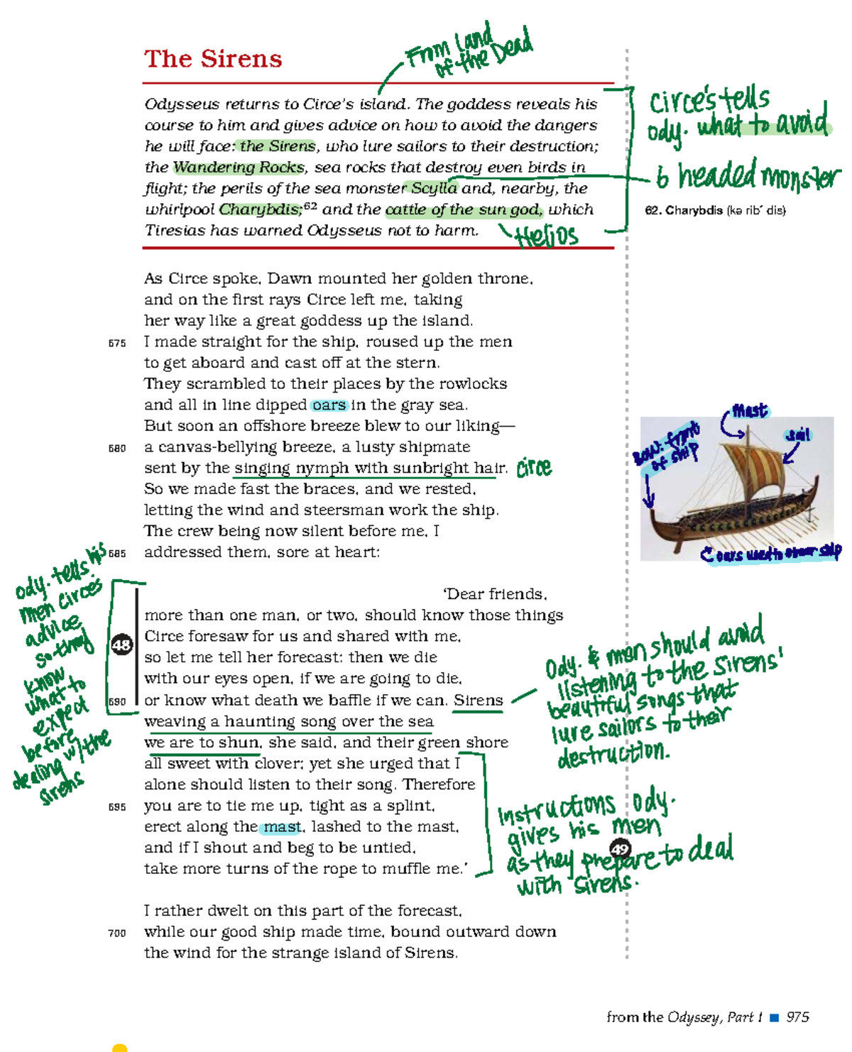 "The Sirens and Scylla: Odysseus' Journey in the Odyssey (ENG 101 ...