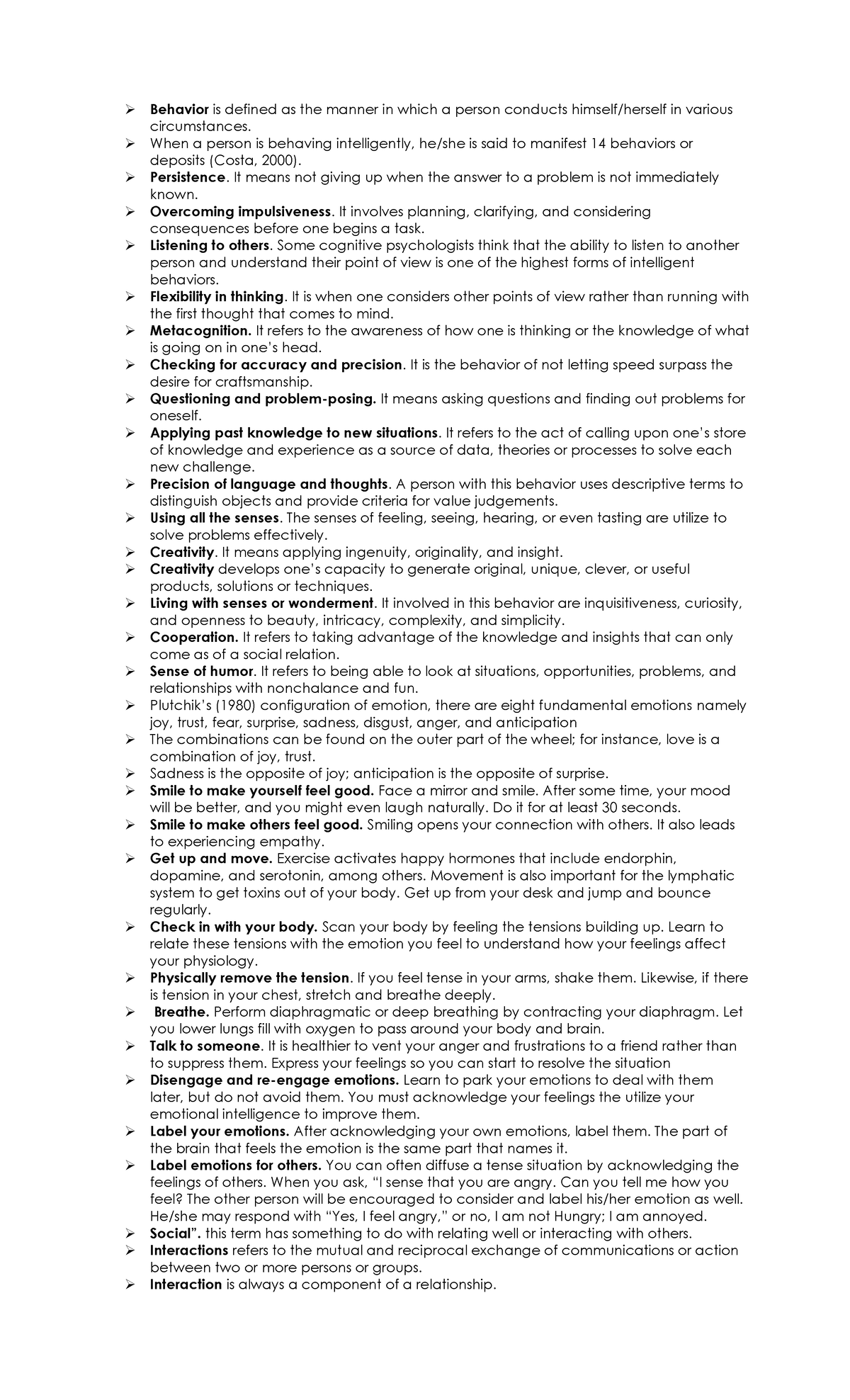 Att - Handouts - Behavior is defined as the manner in which a person ...