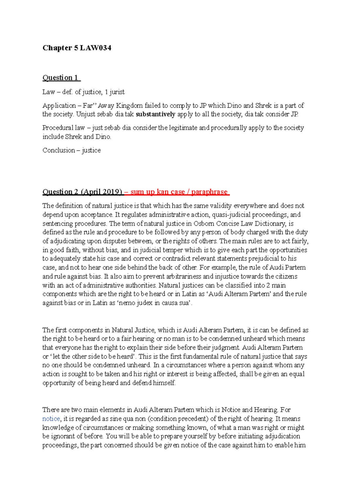 Chapter 5 LAW034 Justice: Definitions, Applications, and Case Analysis ...