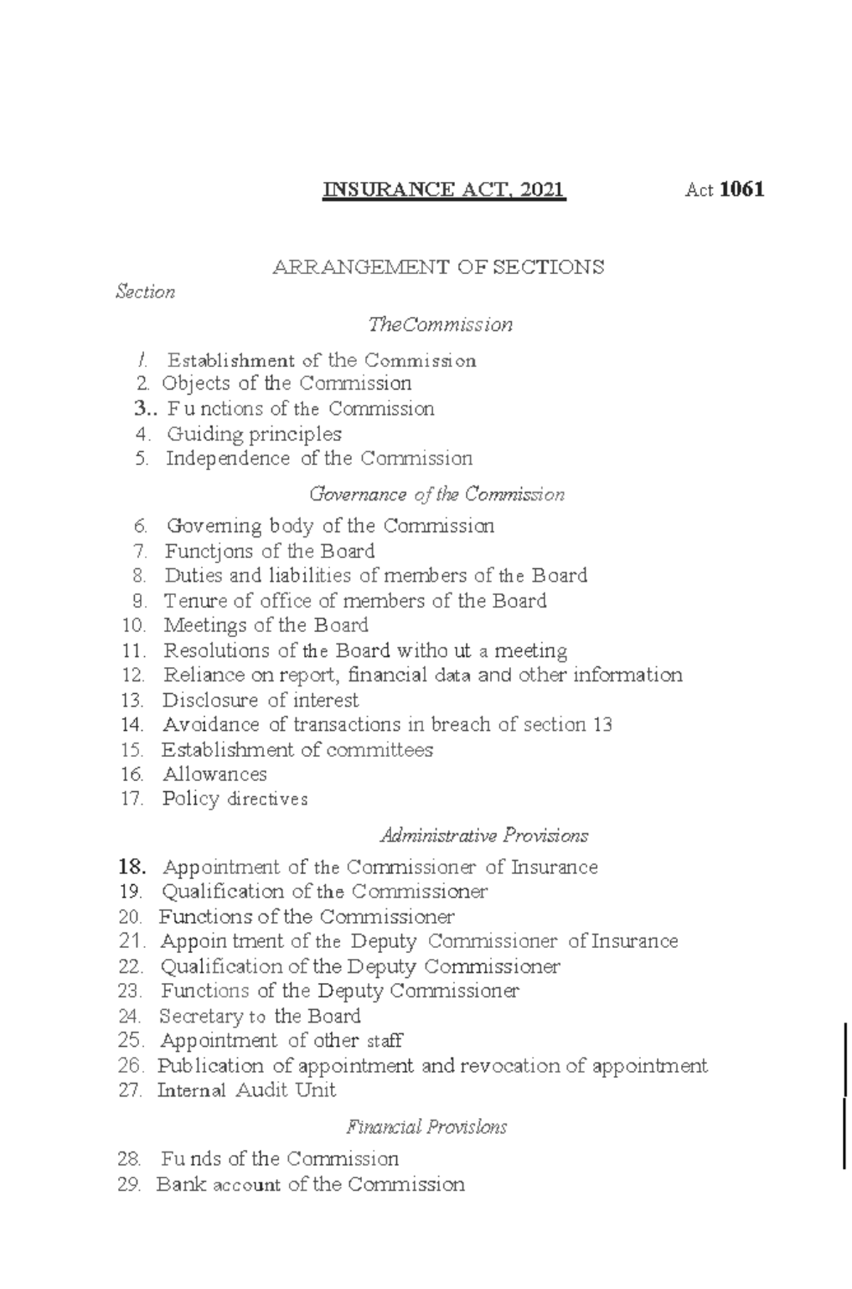 Ghana Insurance Act, 2021 (Act 1061): Comprehensive Section Overview ...