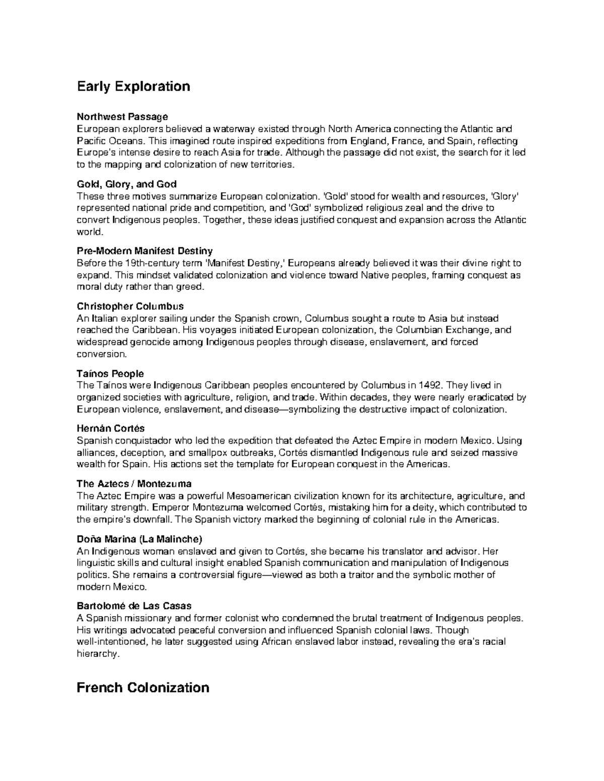 Colonial Encounters and Conflicts: Key Figures & Events (HIST 101 ...