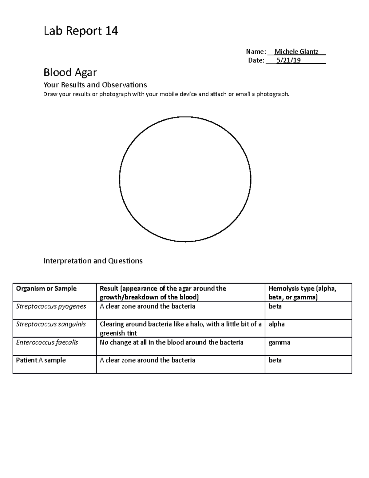 Lab Exercise 15 - Lab Report 14 Name: Michele Glantz Date: 5/21/19 ...