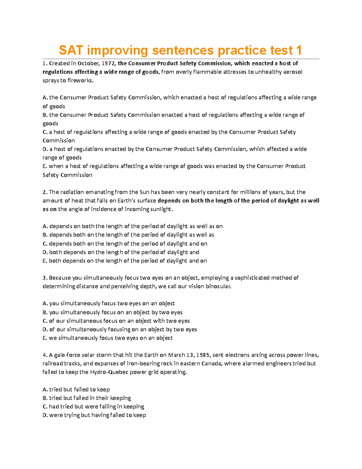 Crack SAT-Improving-Sentences-Questions.docx - SAT improving sentences ...
