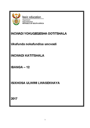 Hamba Nam Ndipheleke: IsiXhosa Drama Analysis for C.C. Students - Studocu