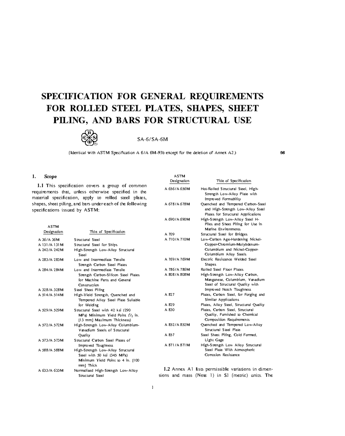ASTM A6 Specification for Structural Steel Plates and Shapes - Studocu