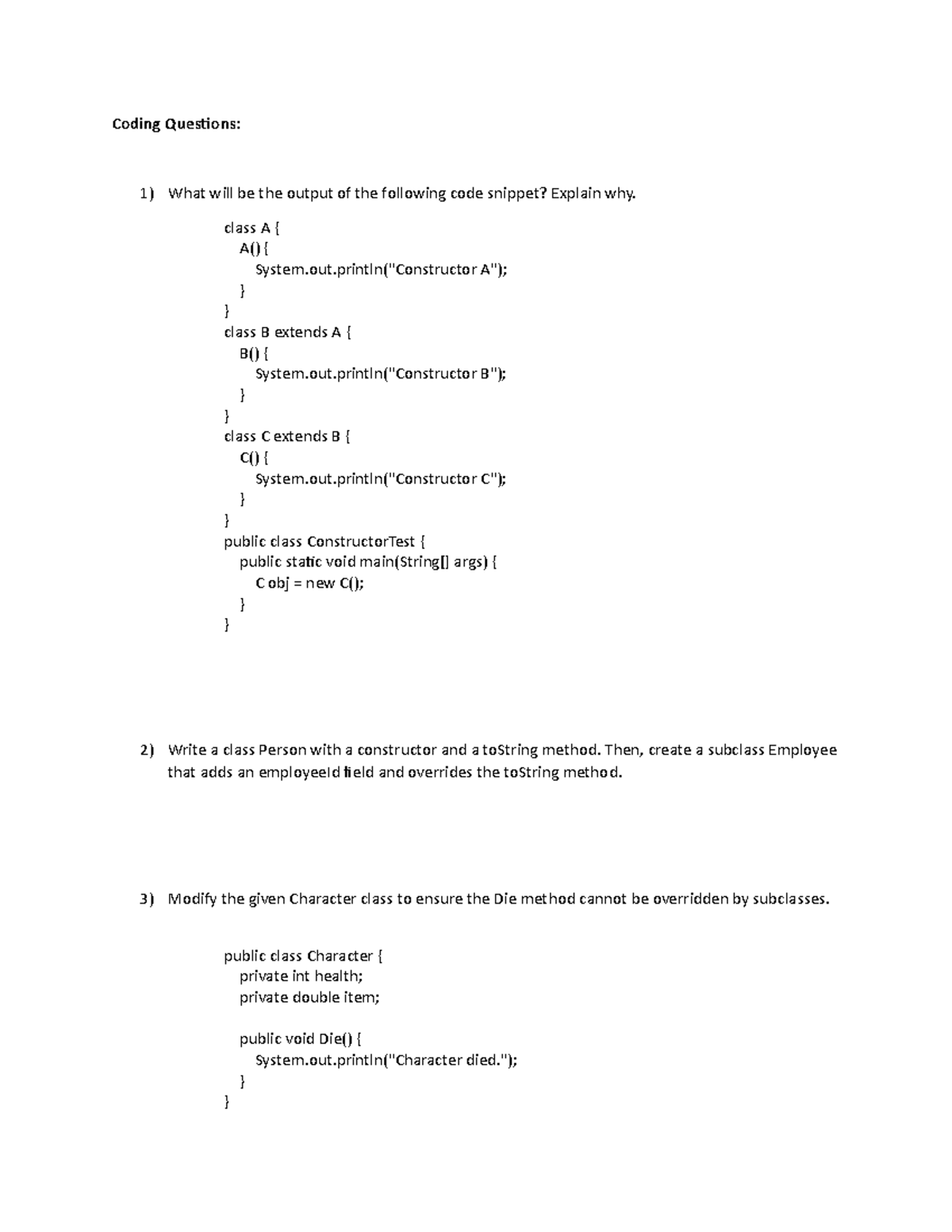 Midterm 1 Coding Exercise Questions (Spring 26) - Studocu