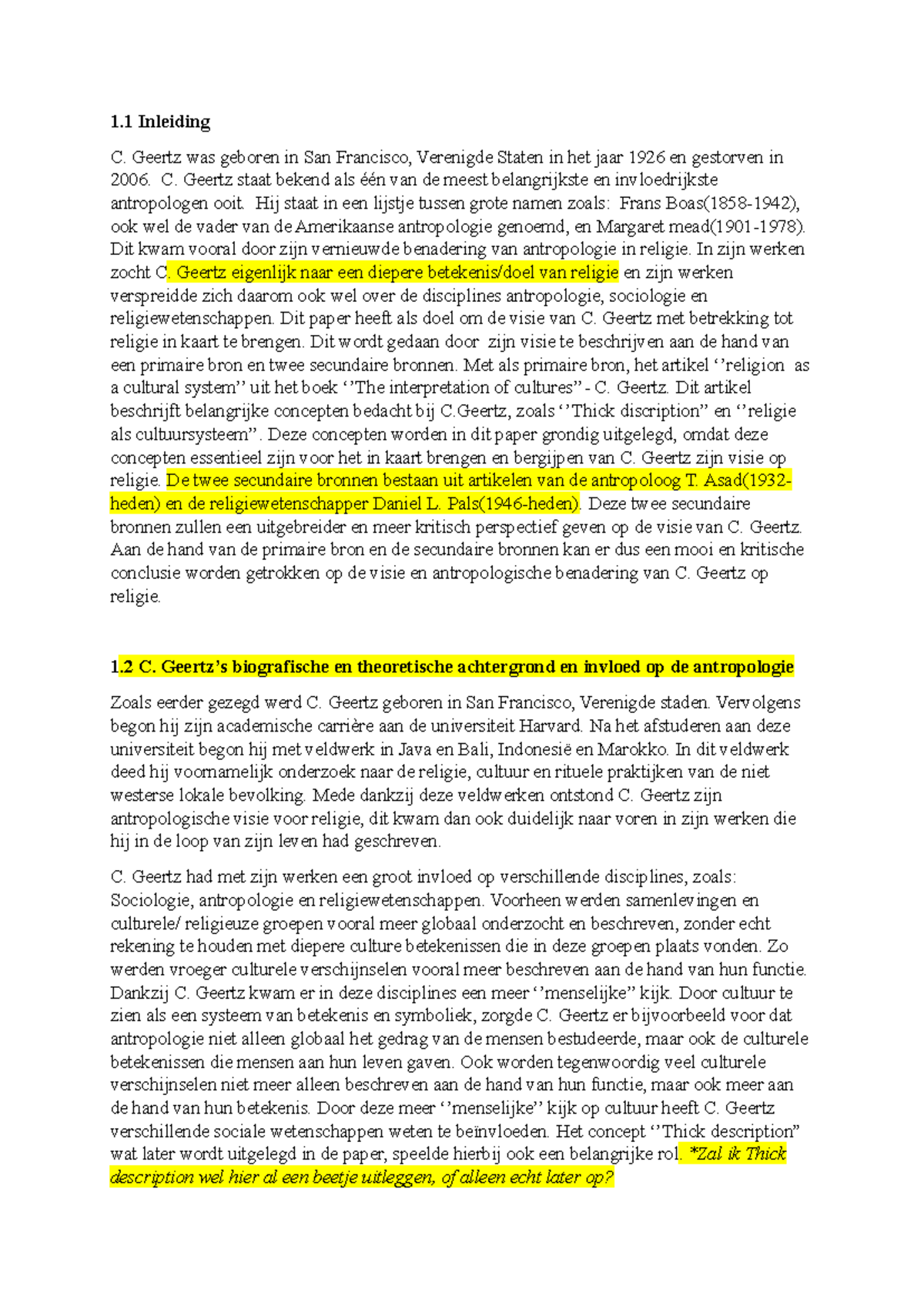 C. Geertz en Religie: Een Cultuur Systeem - Paper Religiewetenschappen ...