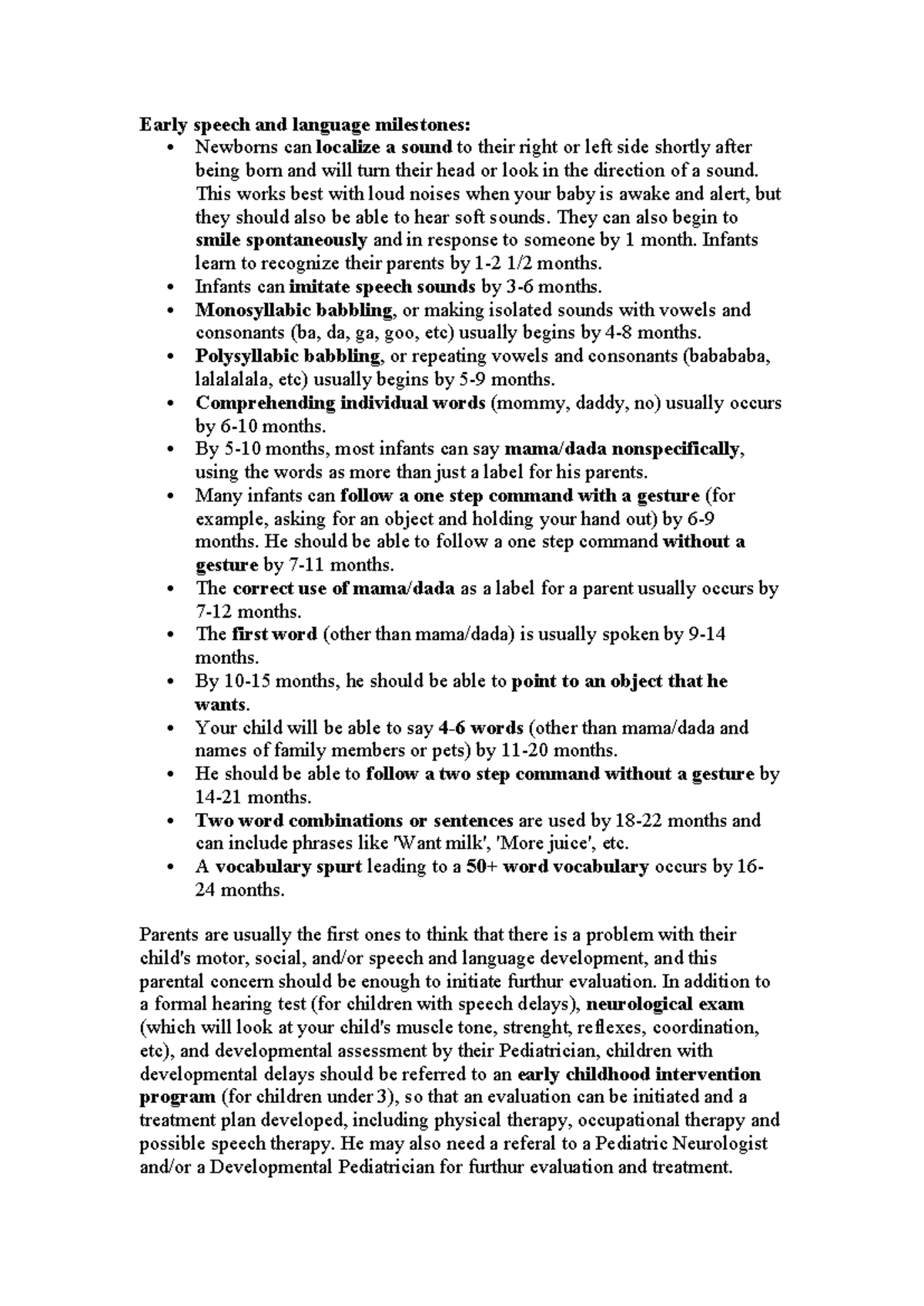 Speech and Language Milestones: Key Development Stages for Infants ...
