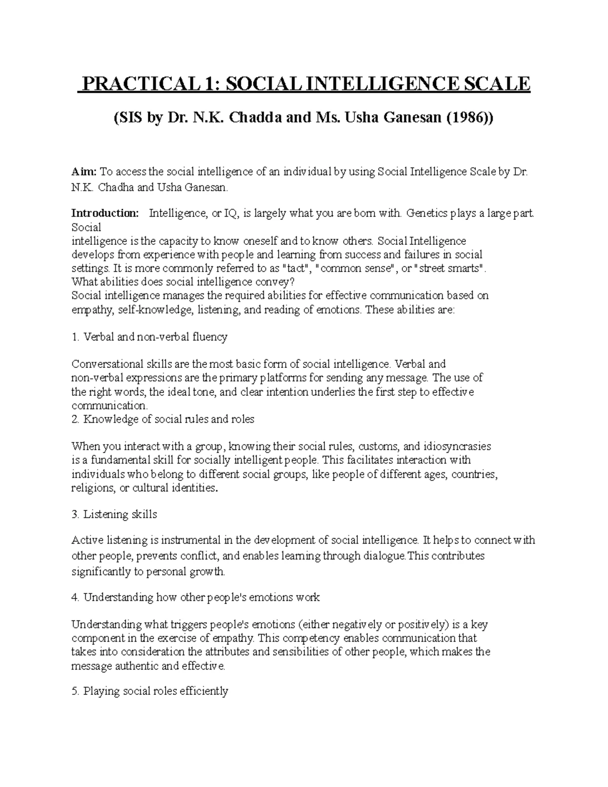 Rotters Locus of Control - Practical 2: Rotter’s Locus of Control AIM ...
