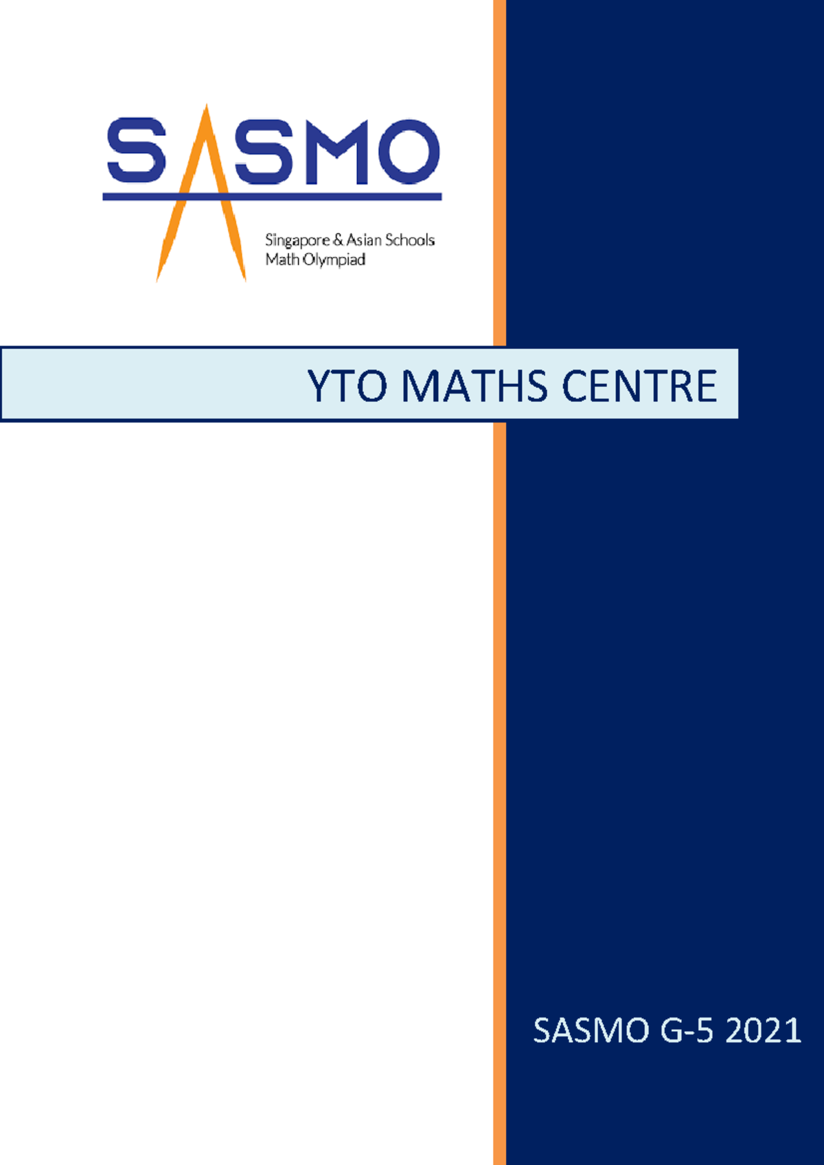 SASMO 2021 Primary 5 Contest Questions - YTO Maths Centre - Studocu