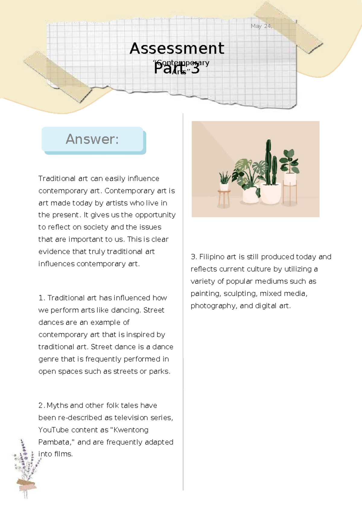 Aesthetic Notes Template 1: Influence of Traditional Art on ...