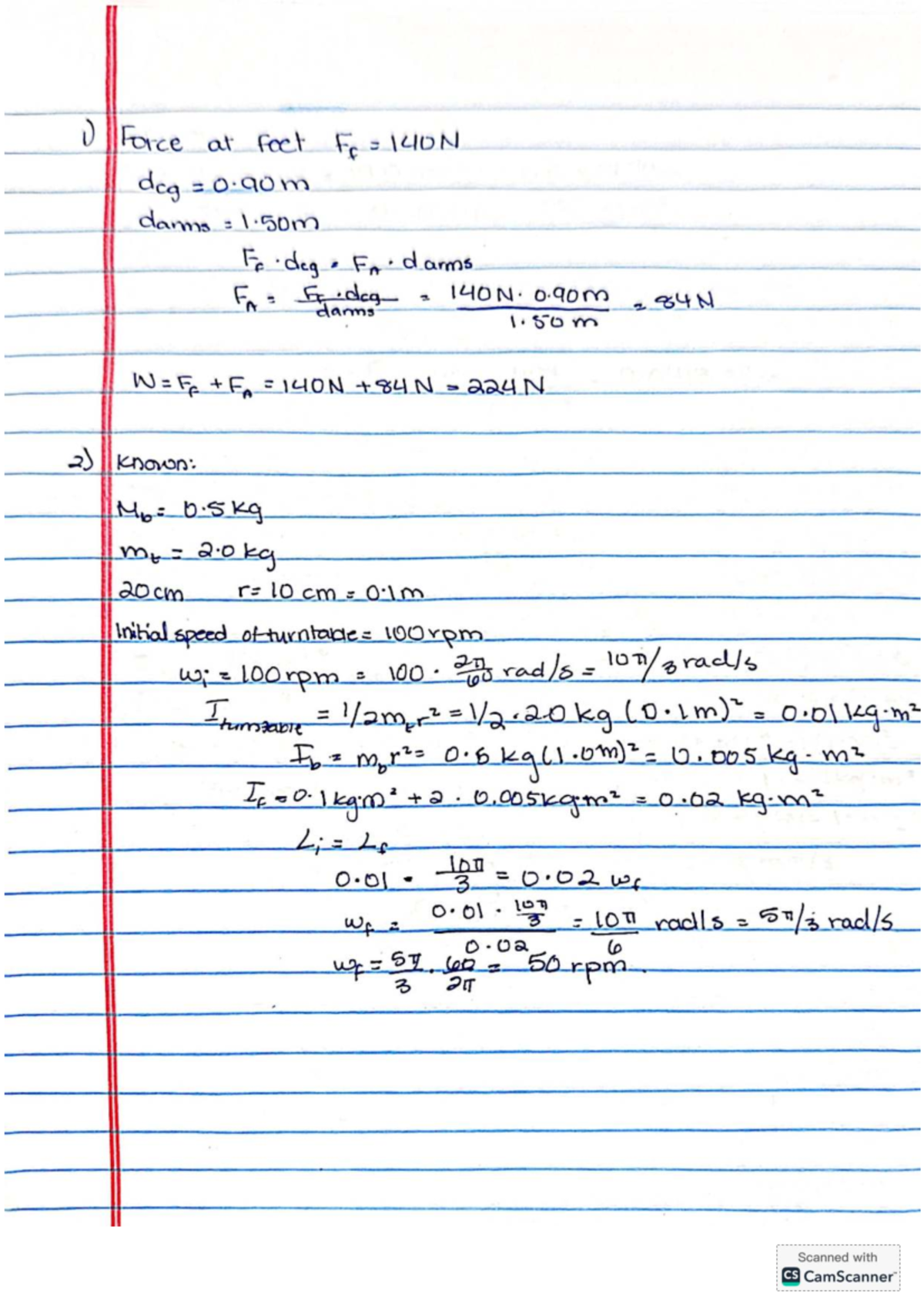 Physics 1 Homework: Force Calculations and Dynamics Analysis - Studocu