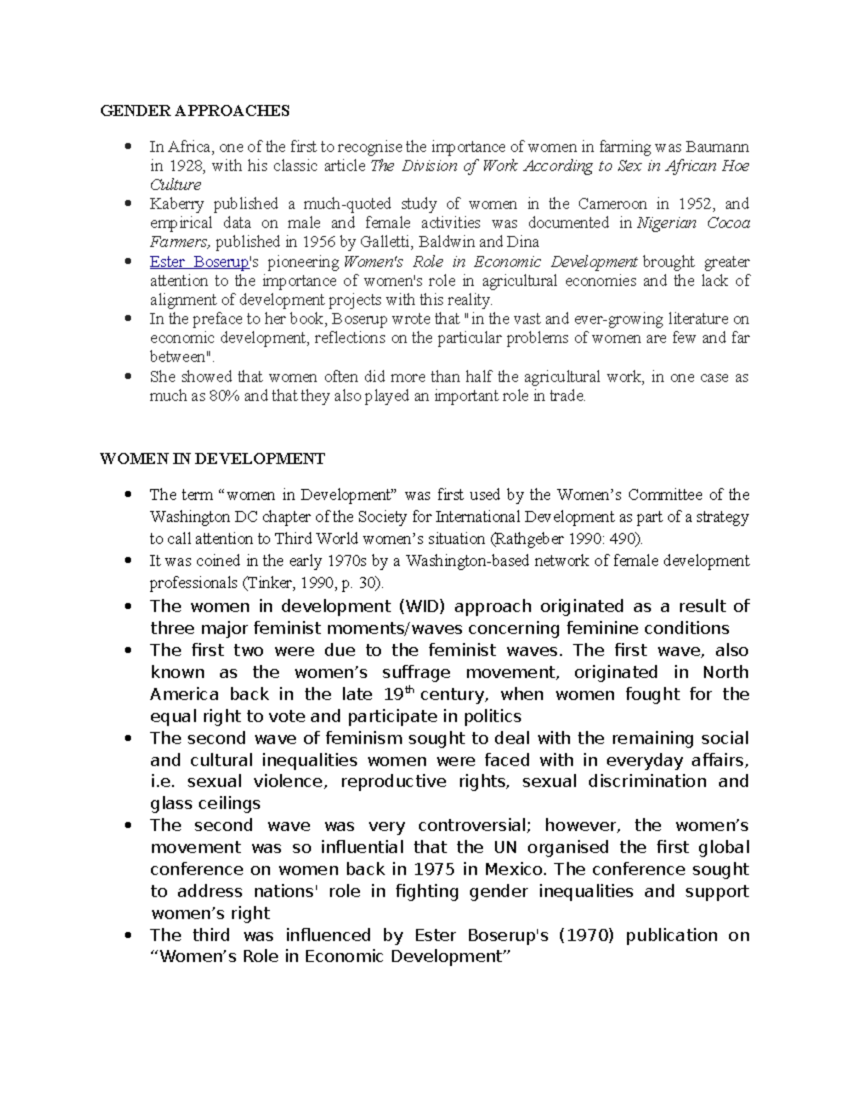 Lesson two Gender Approaches - GENDER APPROACHES In Africa, one of the ...