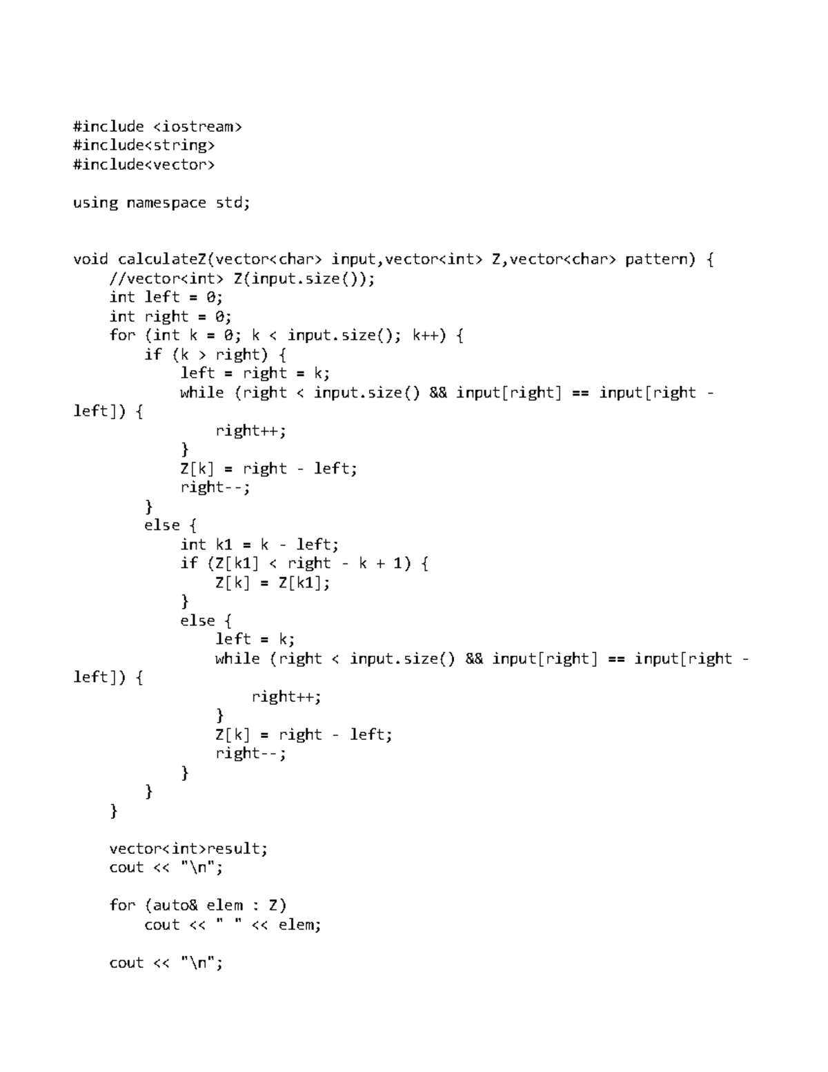 Algoritmo Z - C - #include #include #include using - Studocu