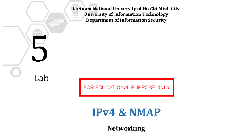 IT005 Networking Lab 5: IPv4 and NMAP Practical Guide - Studocu