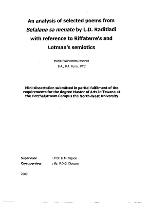 [Solved] Mainane - Setswana Communication (SECF 521) - Studocu
