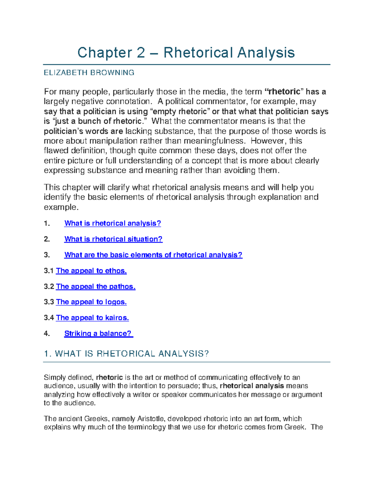 Rhetorical Analysis: Exploring Ethos, Pathos, Logos, and Kairos ...