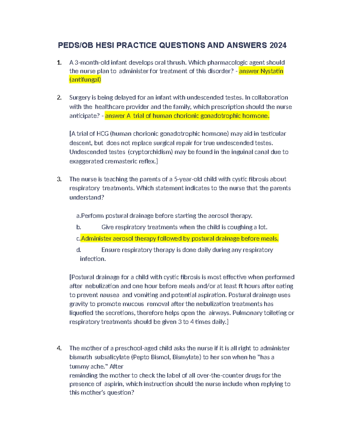 HESI 2024: Essential Practice Questions and Answers for Nursing Exam ...