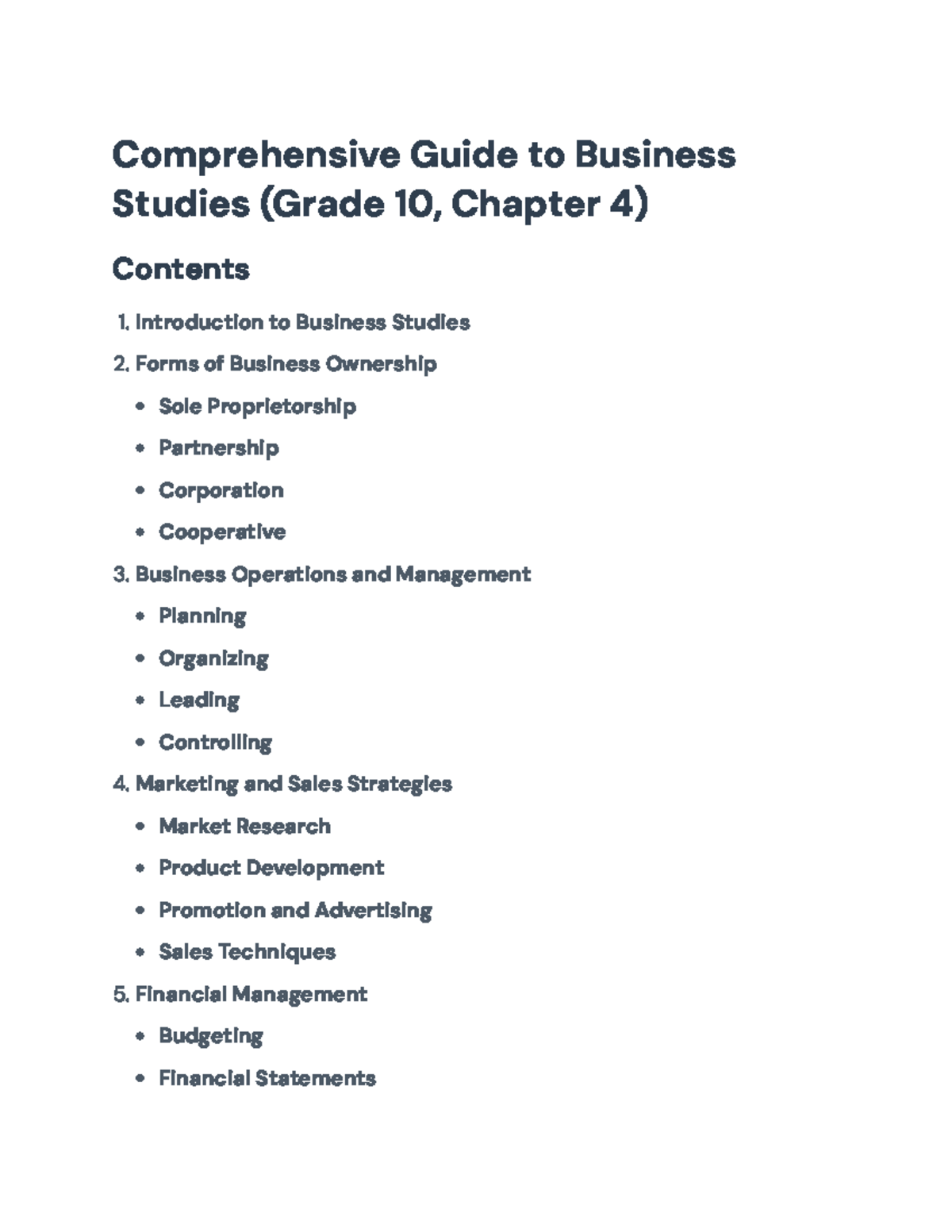 Comprehensive Guide to Business Studies (Grade 10, Chapter 4) - Human ...