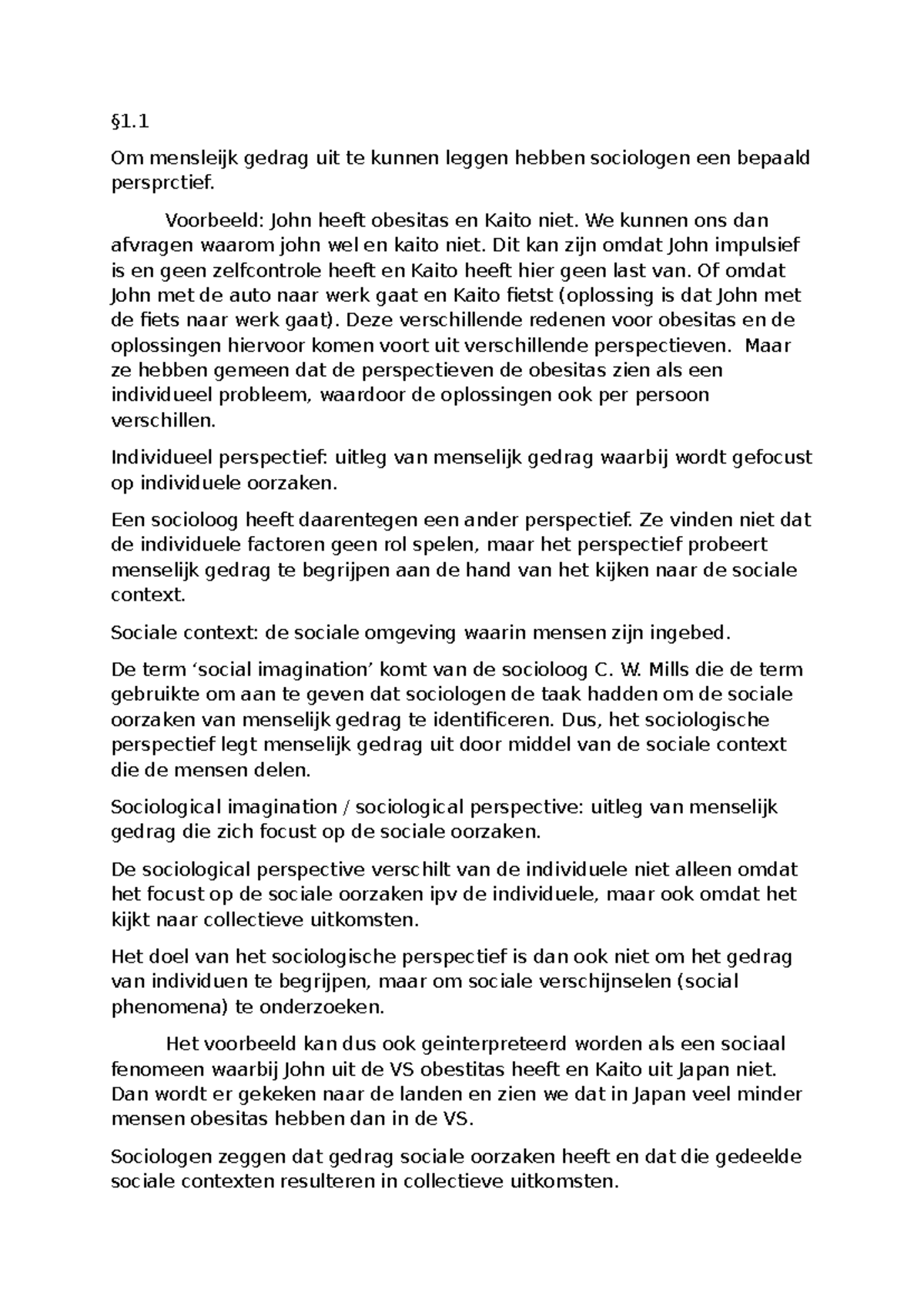 Inleiding tot de sociologie: Het Sociologisch Perspectief en Gedrag ...