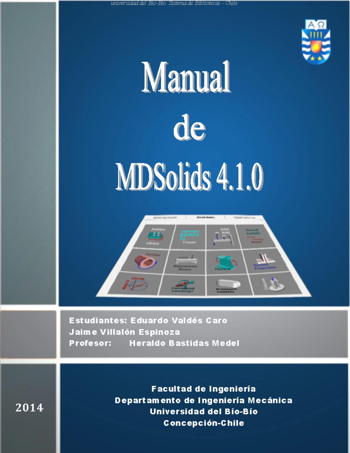 Manual de Uso del Software MDSOLIDS - MD-Solids 2014 - Studocu