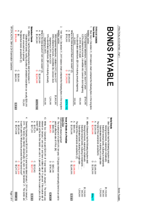 Problem Solving (Bonds Payable) WITH Solutions - Bonds Payable Answer the following questions ...