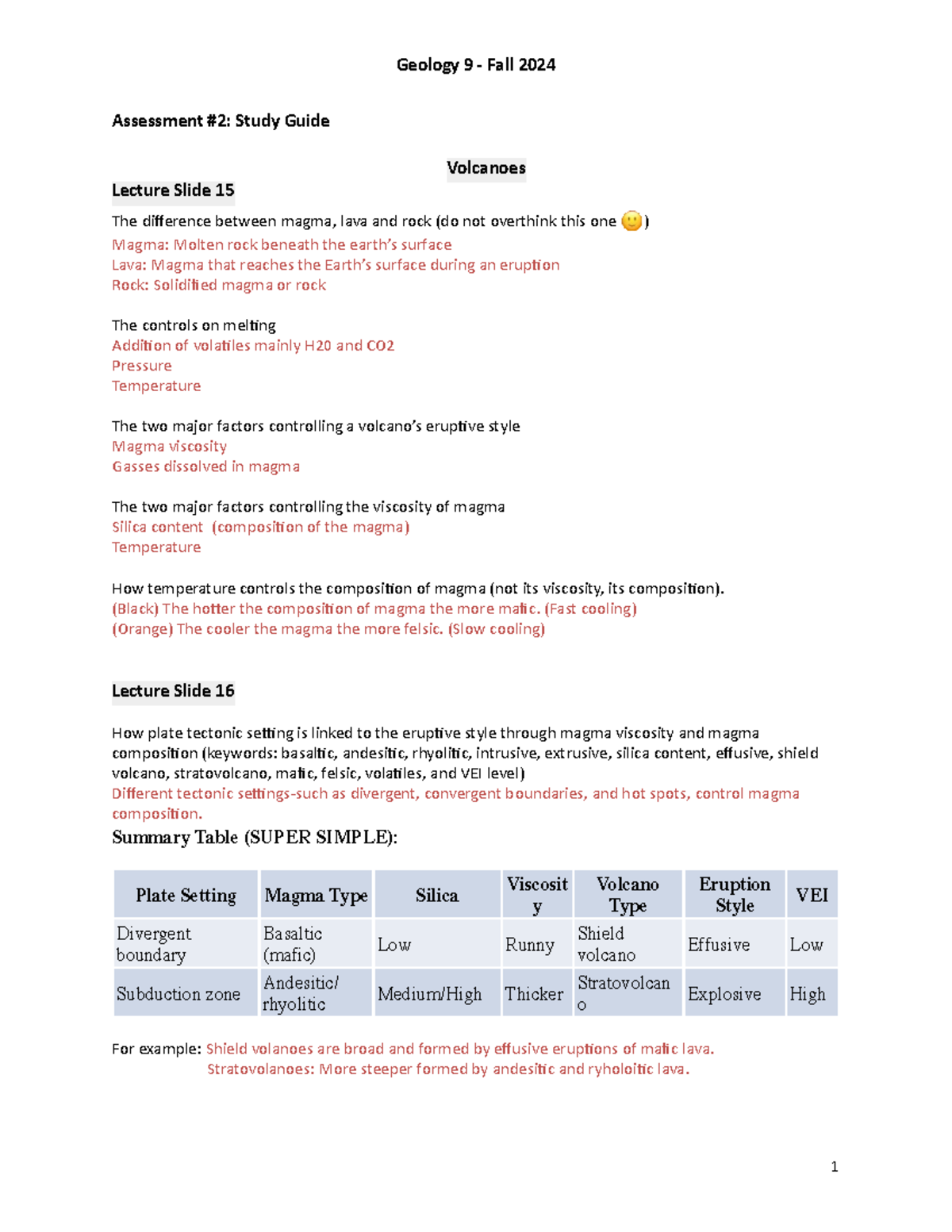 GEOL9_Final Exam Study Guide: Mass Movements and Plate Tectonics ...
