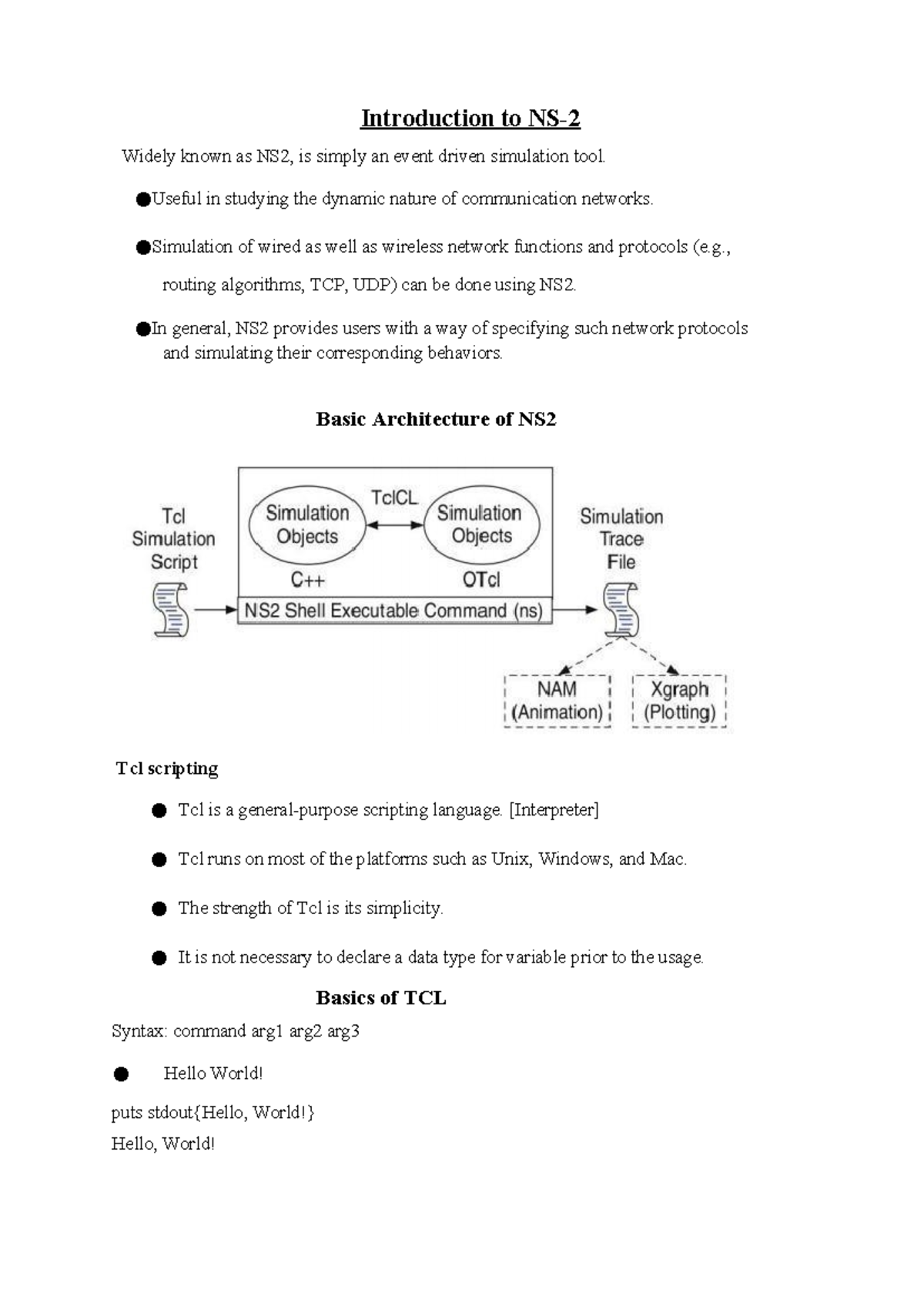 CN Lab Manual BCS502 2024-25: NS2 Simulation and Tcl Scripting Guide ...