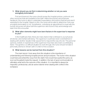 Prof Behaviors in Nursing - Module Report Tutorial: Touch: Becoming a ...