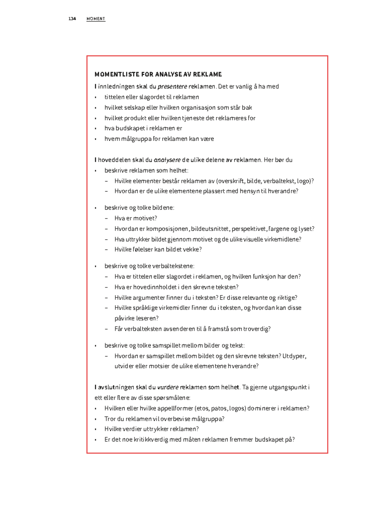 Modellanalyse av reklame: Gilde - En hyllest til gresseterne - Studocu