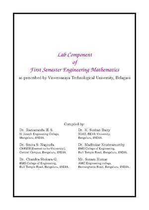 Lab Manual Engineering Maths 2 VTU - Lab Component of Second Semester ...