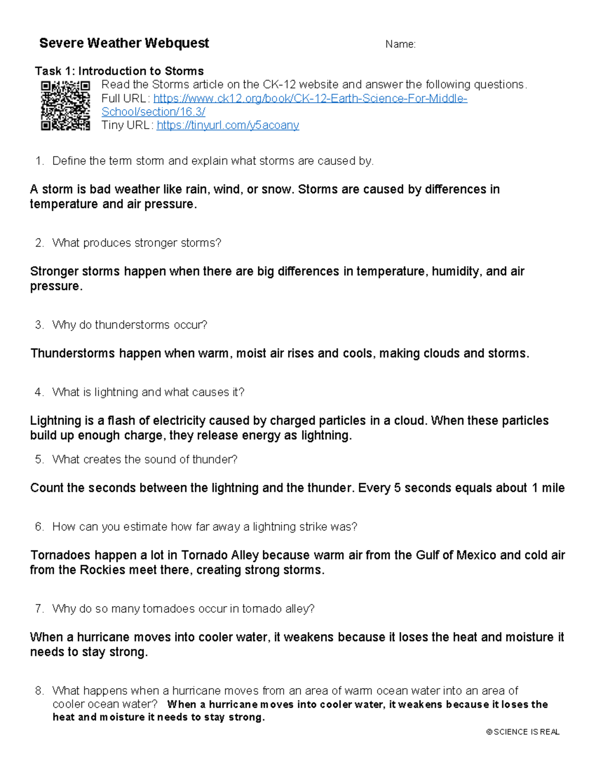 Severe Weather Webquest: Understanding Storms, Thunderstorms ...