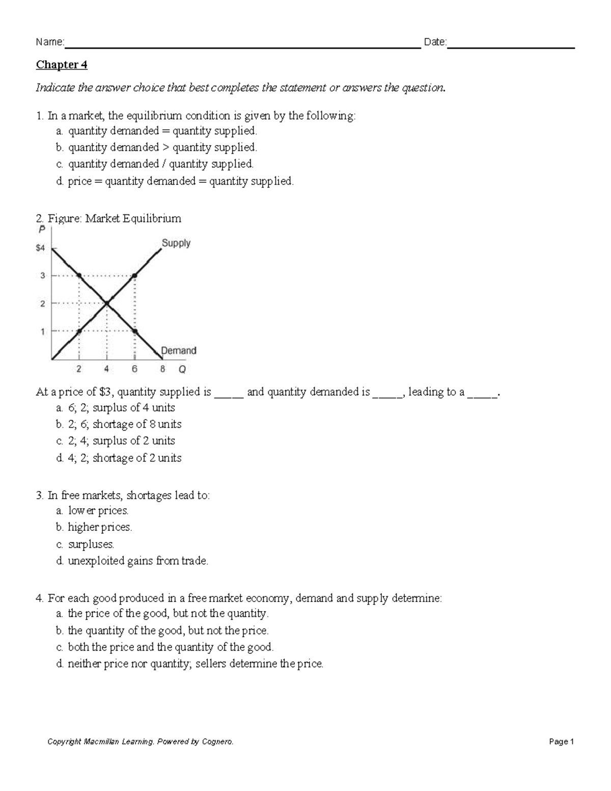 Microeconomics Exam Review: Supply, Demand, and Equilibrium Insights ...