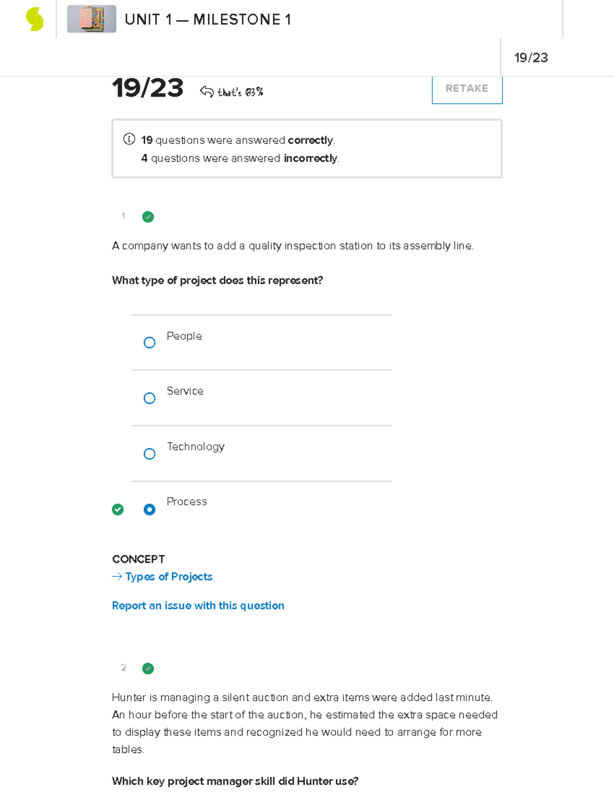 PMGT 101 Unit 1 Milestone: Concepts & Key Responsibilities - Studocu