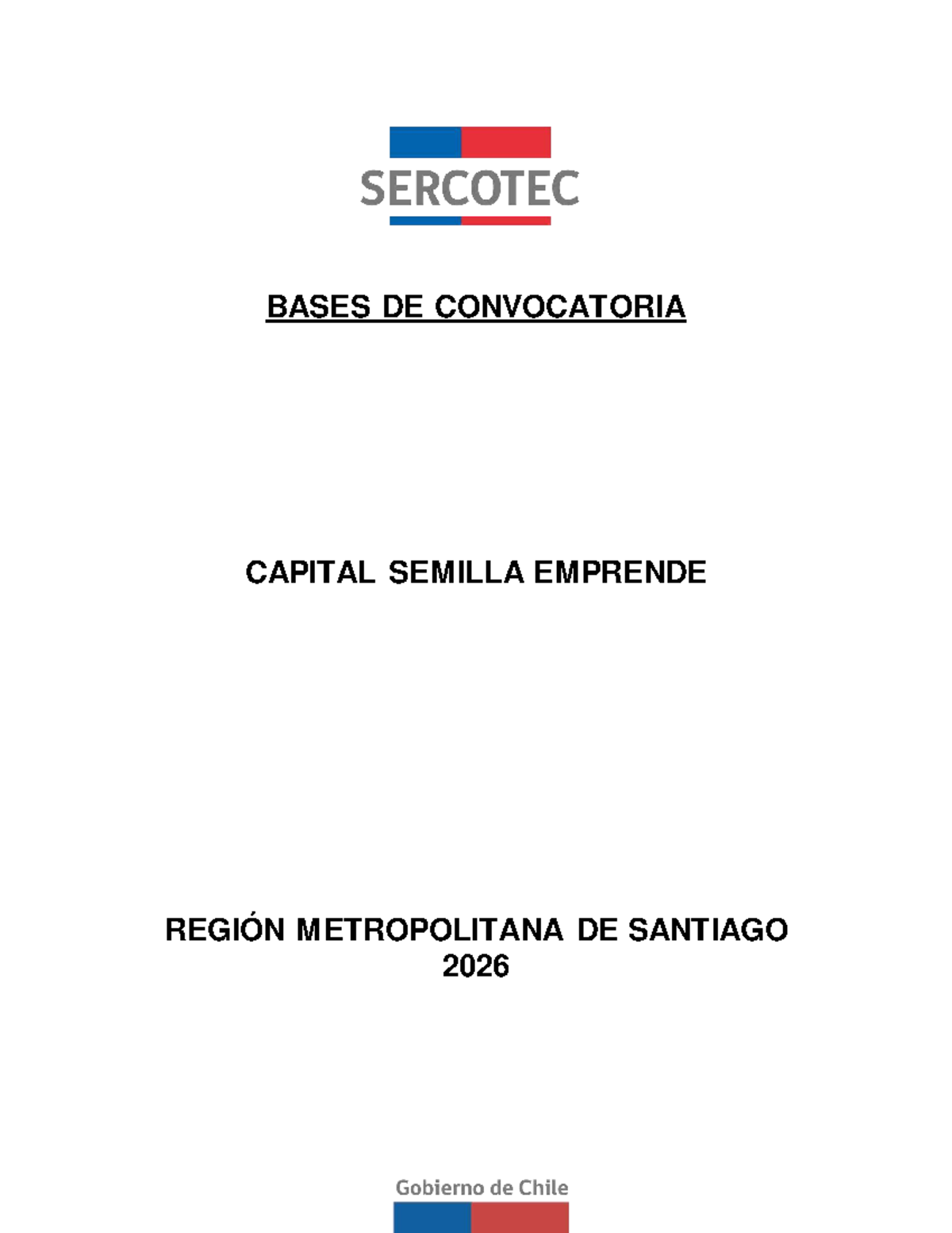 Bases de Convocatoria Capital Semilla Emprende 2026 - Región ...