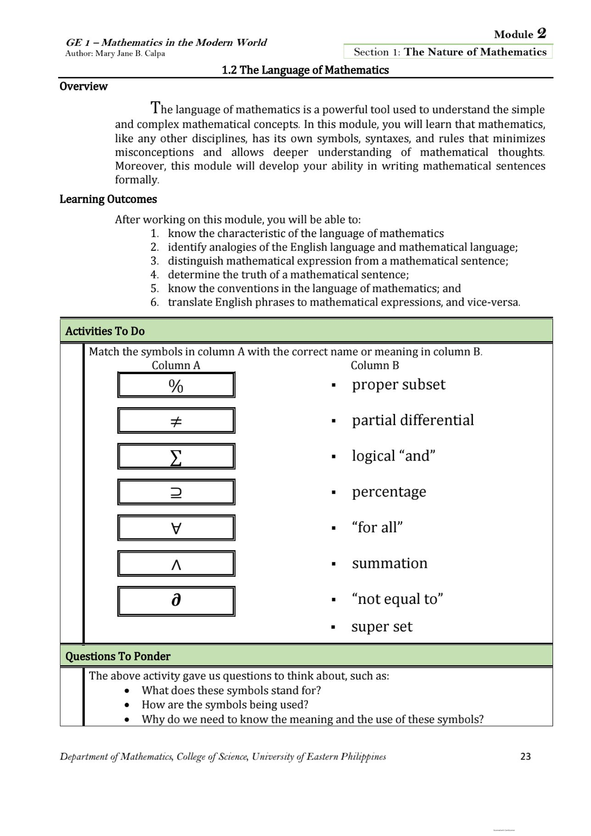 GE1 MMW Module 2 - reviewer - BS Accountancy - Studocu