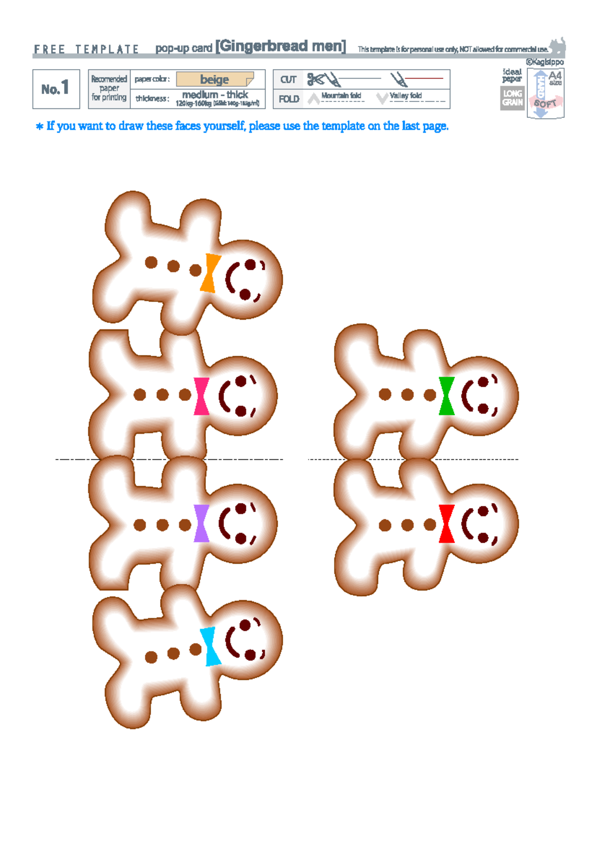 A4 Gingerbread Men Card Template - Personal Use Only - Studocu