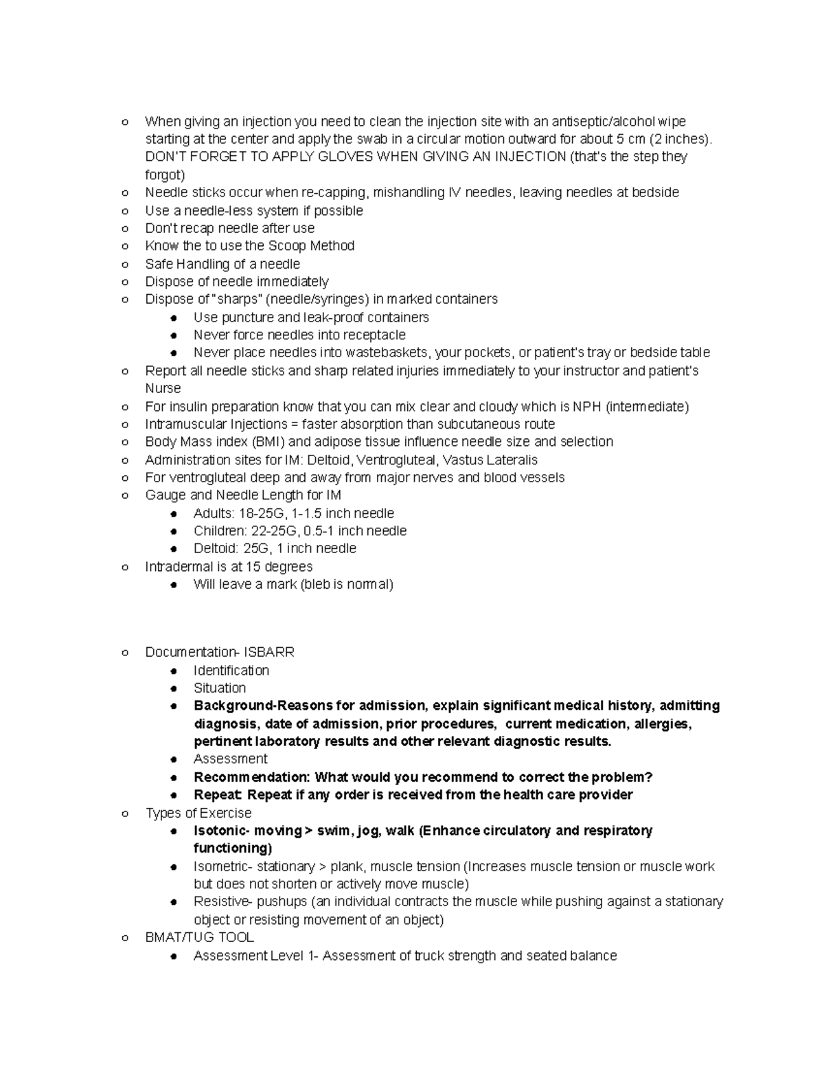 NCHP EXAM 2 - Study guide - When giving an injection you need to clean ...